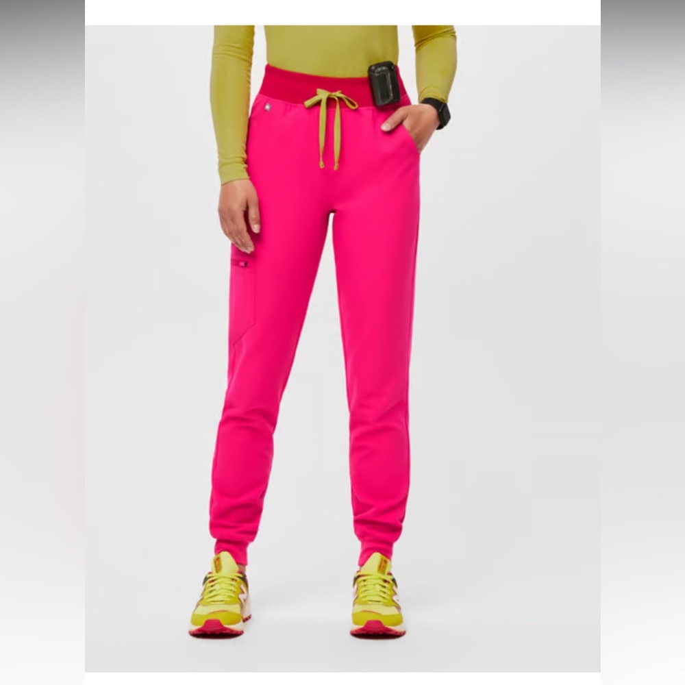 Figs Hot Pink Track Pants - Gem